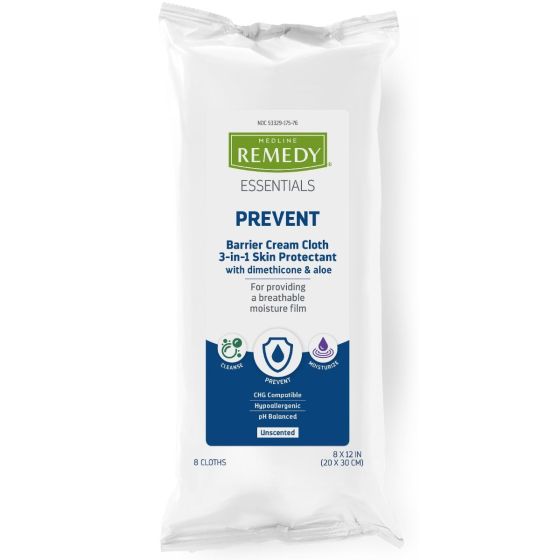 Medline Remedy Essentials Barrier Cream Cloths - Shop All