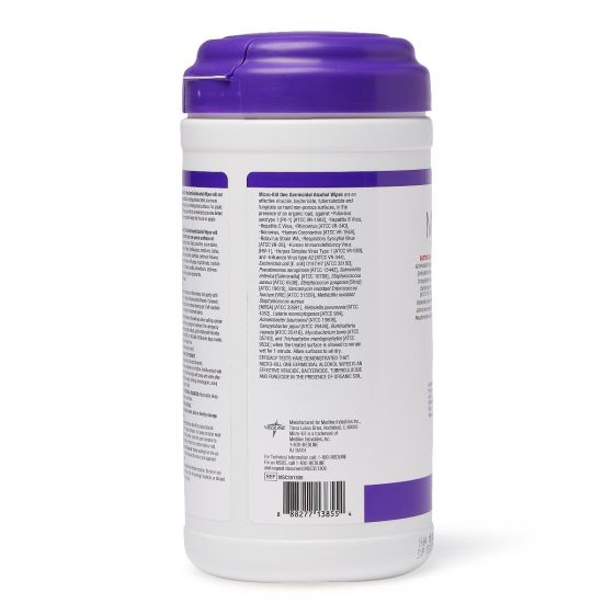 Medline Micro-Kill One Germicidal Alcohol Wipes 6x6.75 1920Ct