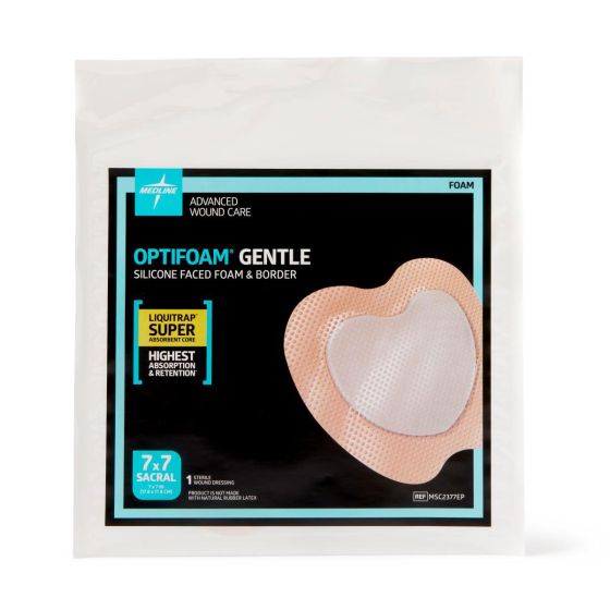 Optifoam Gentle LQ Silicone/Foam Dressing 7x7 1Ct