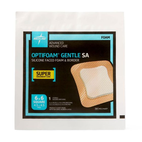 Optifoam Gentle SA Silicone/Foam Dressing 6x6 1Ct