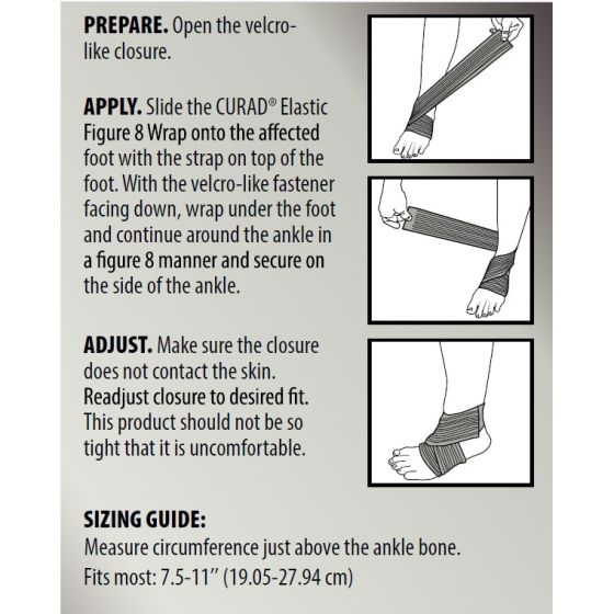CURAD Performance Figure 8 Elastic Ankle Wrap Ret M 1Ct