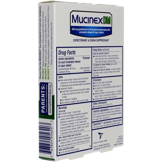 Mucinex DM 12-Hr Expectorant & Cough Tablet 20Ct