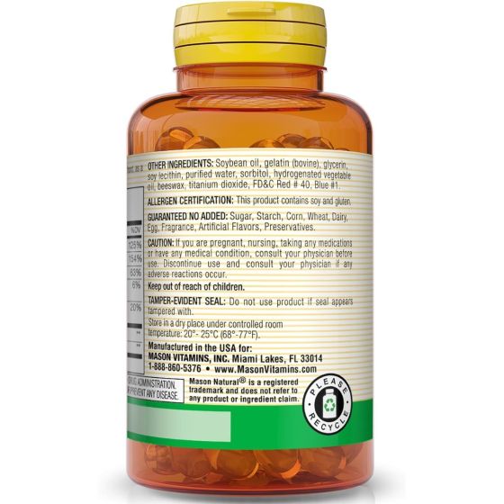 Mason Natural B-Complex Softgels, 100 Count per Bottle, One Bottle
