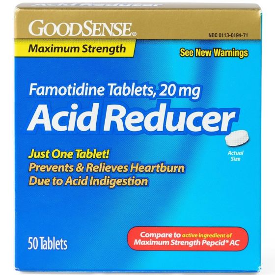 GoodSense Famotidine Acid Reducer Tablets 20mg 50Ct