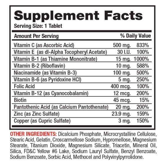 Multivitamin Stress Formula with Zinc Tablet 60Ct