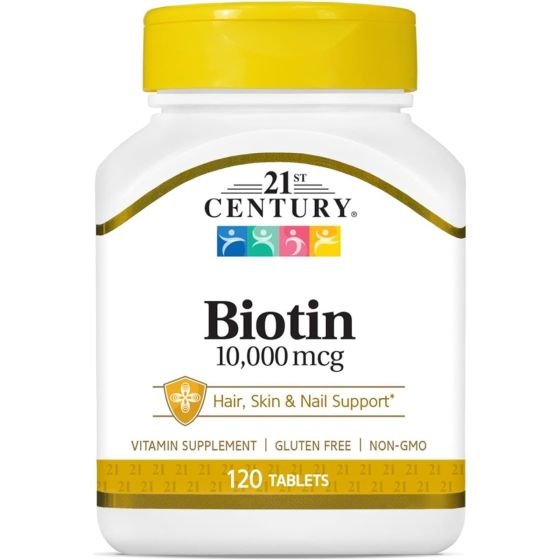 21st Century Biotin Tablet 10,000mcg 120Ct