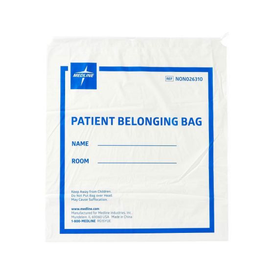 Medline Plastic Patient Bag with Drawstring - Shop All