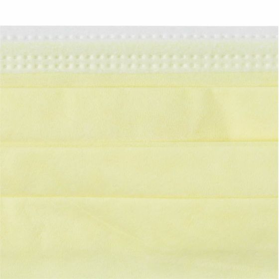 Halyard Basic Yellow 3-Ply Face Mask with Ear Loops 50Ct