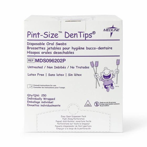 DenTips Untreated Oral Swabs Blue Small 500Ct