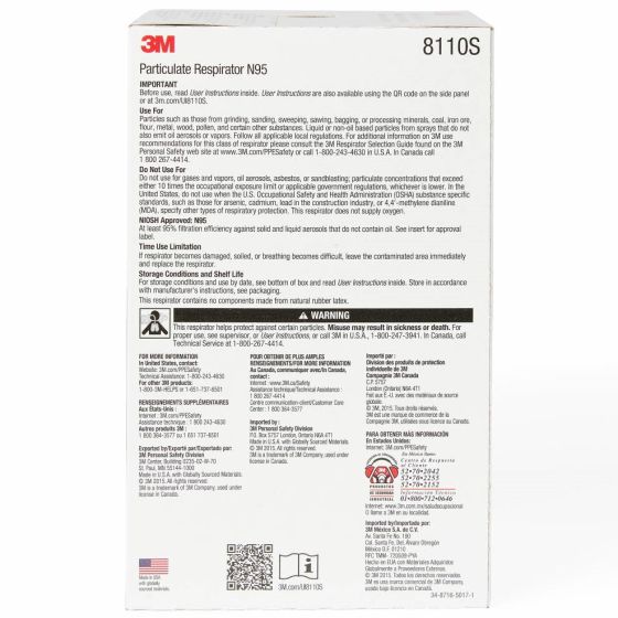 3M 8110S N95 Respirator Face Mask (Small 8210) - Shop All