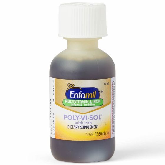 Poly-Vi-Sol with Iron Multivitamin Supplement Drops, 50 mL
