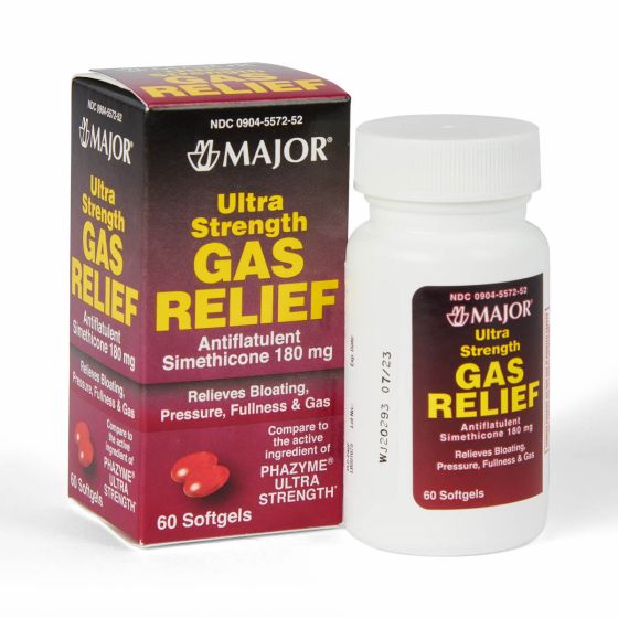 Ultra Strength Simethicone Gas Softgels 180mg 60Ct