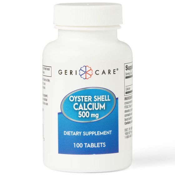 GeriCare Oyster Shell Calcium Tablets 500mg 100Ct