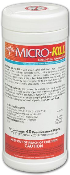 Medline Micro-Kill Disinfectant Wipes 7x8 480Ct