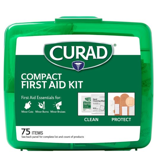 CURAD Compact 75 Piece First Aid Kit 1Ct