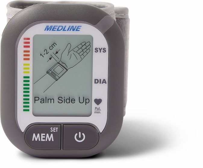 Medline Deluxe Digital Wrist Blood Pressure Monitor 1Ct