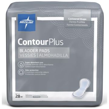 Medline ContourPlus Bladder Pad Maximum 6.5x13.5 28Ct