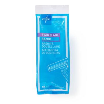 Medline Twin Blade Razor with Lubrication Strip-Shop All