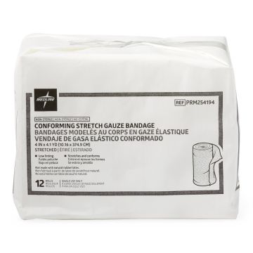 Medline St Bulkee II Cotton Gauze Bandage 4.5inx4yd 100Ct