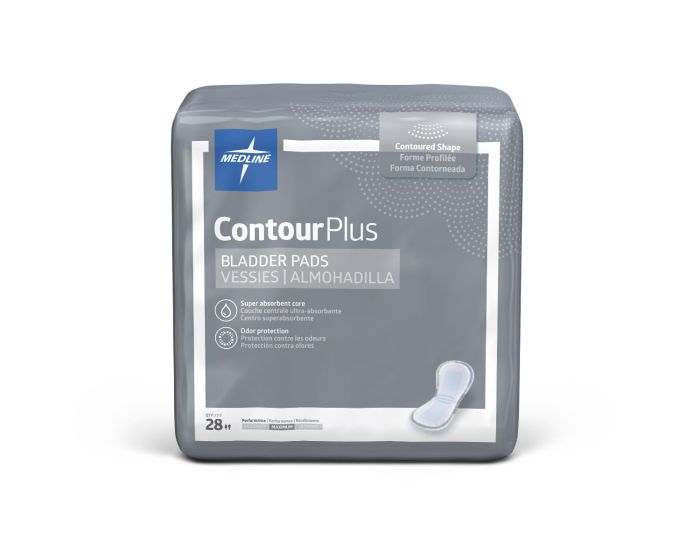 Medline ContourPlus Bladder Pad Maximum 6.5x13.5 28Ct
