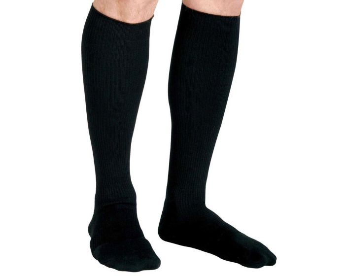 CURAD Compression Dress Sock 15-20mmHg Blk A Reg 1Pr