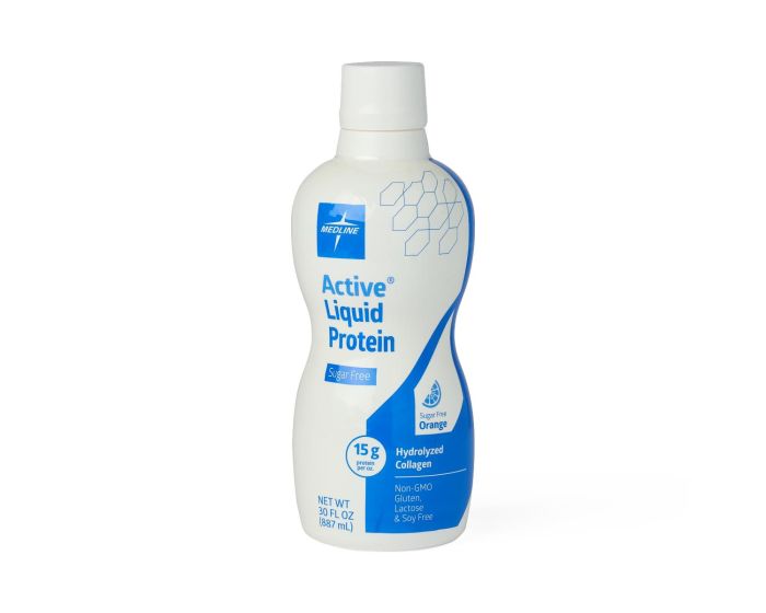 Medline Active Liquid Protein Sugar-Free Orange 30oz 1Ct