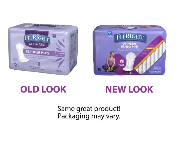 Medline FitRight Bladder Pad 5.5x15.75 Ultimate 10Ct