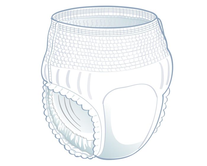 Medline FitRight Ultra Disposable Underwear M 80Ct