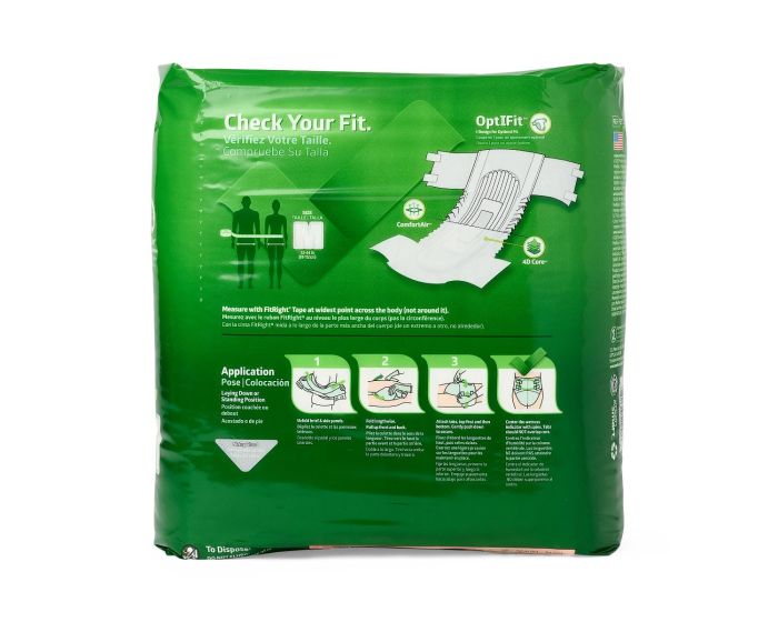 Medline FitRight OptiFit Extra Disposable Brief M 20Ct