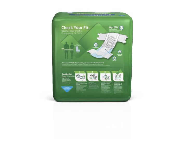 Medline FitRight OptiFit Ultra Disposable Brief L 80Ct