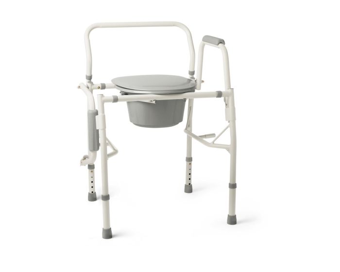 Medline Drop Arm Bedside Commode 350lb 1Ct