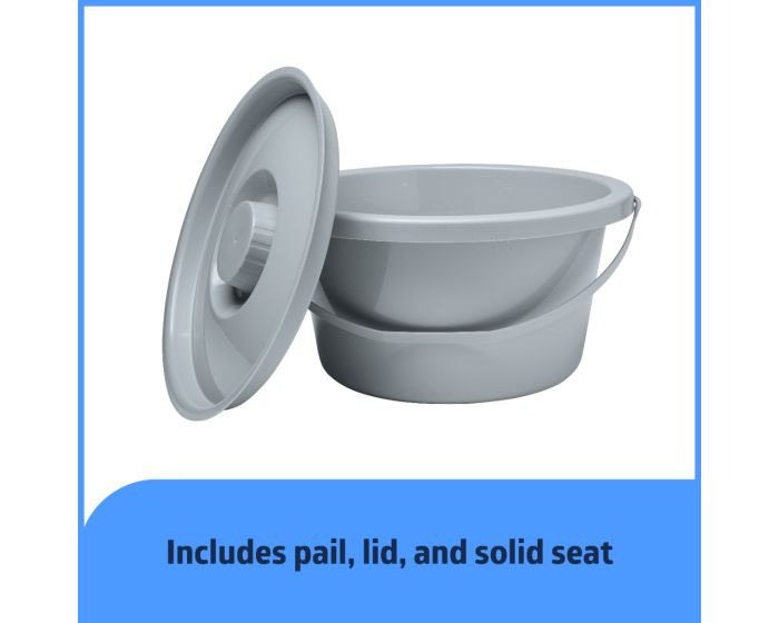 Medline Steel Bariatric Drop Arm Commode, 1,000lb Cap 1Ct