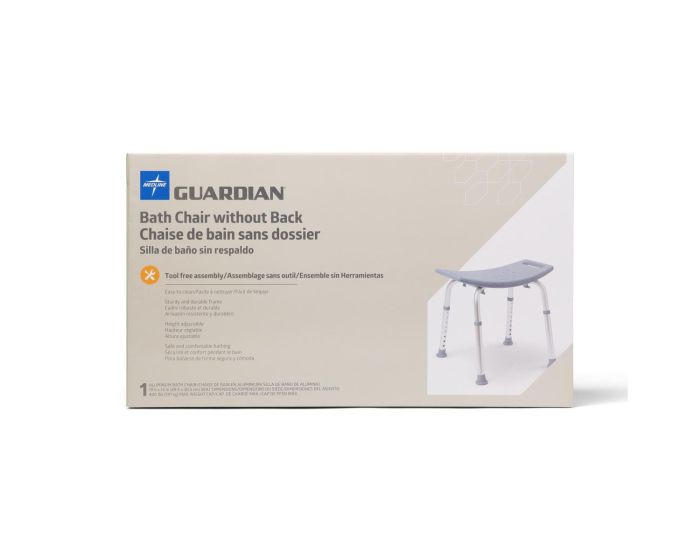 Medline Shower Chair without Back 400lb 1Ct