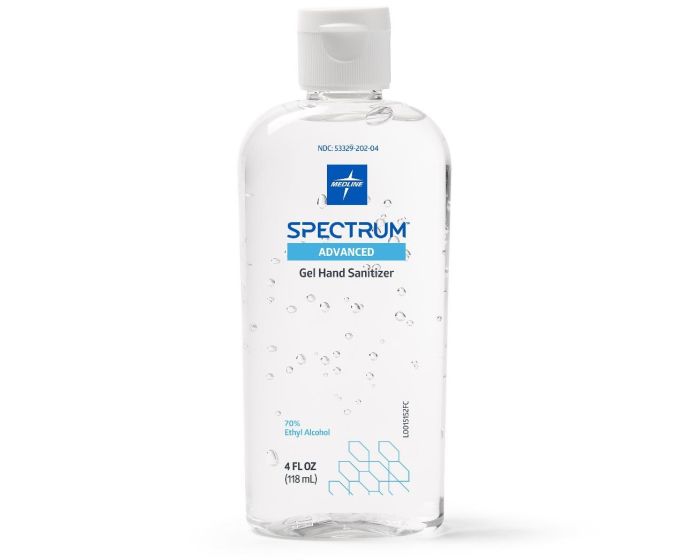 Medline Spectrum Advanced Hand Sanitizer Gel 4oz 1Ct
