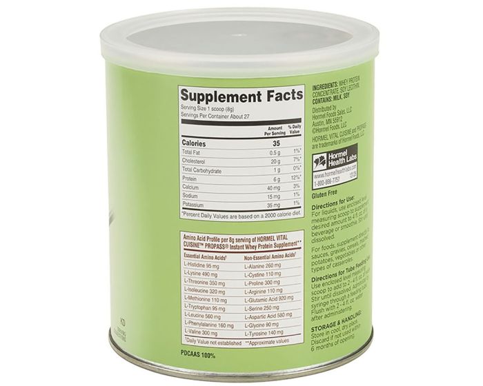 Vital Cuisine ProPass Whey Protein Unflavored Powder Supplement 7.5oz 4Ct