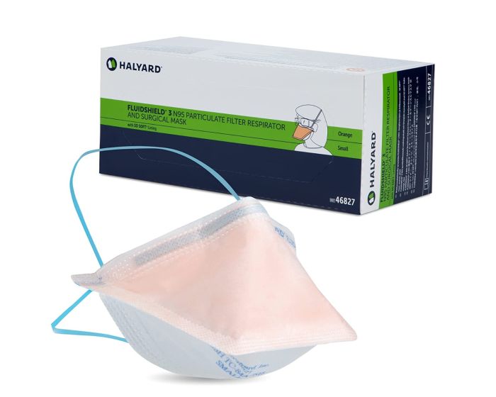 HALYARD FLUIDSHIELD N95 Respirator ASTM Level 3 Small 210Ct