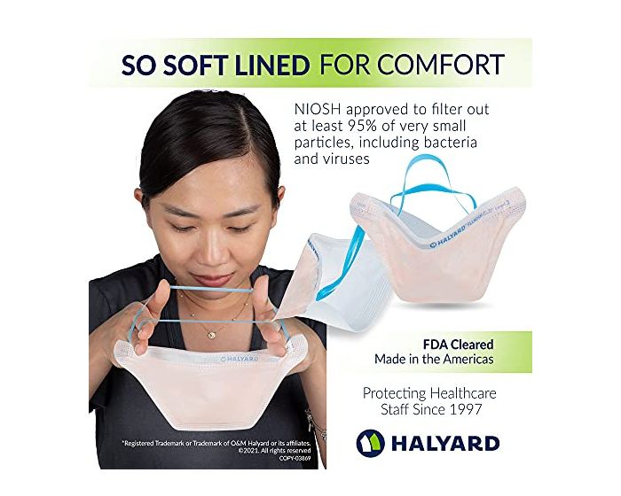 Halyard FLUIDSHIELD N95 Respirator ASTM Level 3 Small 35Ct