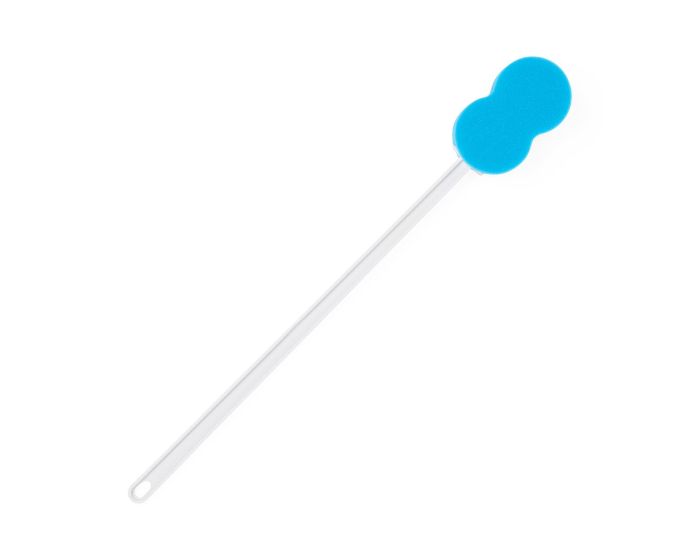 Medline Contoured Bath Sponge with Bendable Handle 22in Blue 1Ct