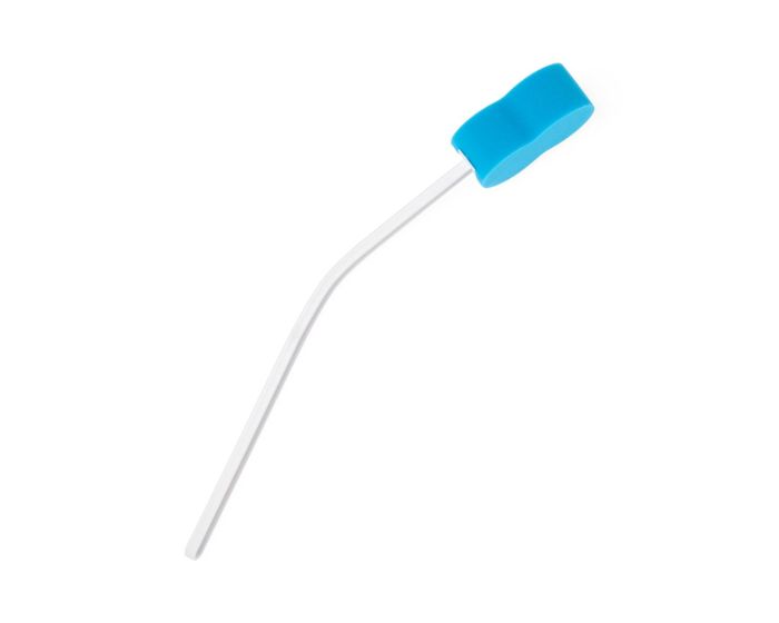 Medline Contoured Bath Sponge with Bendable Handle 22in Blue 1Ct