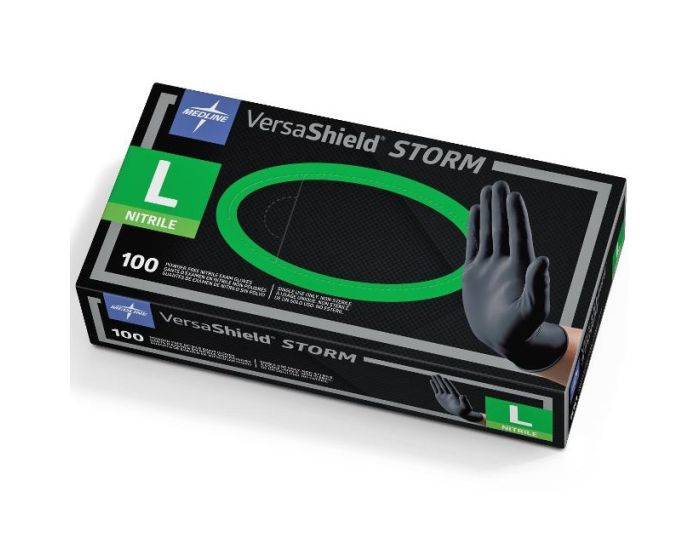 Medline VersaShield Storm Nitrile Exam Gloves L 100Ct