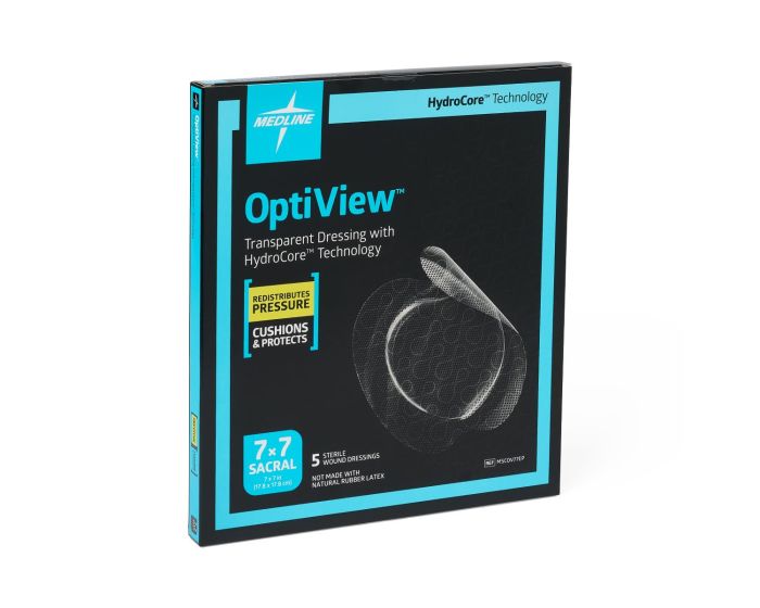 OptiView Sacrum Transparent Dressing 7in x 7in 5Ct