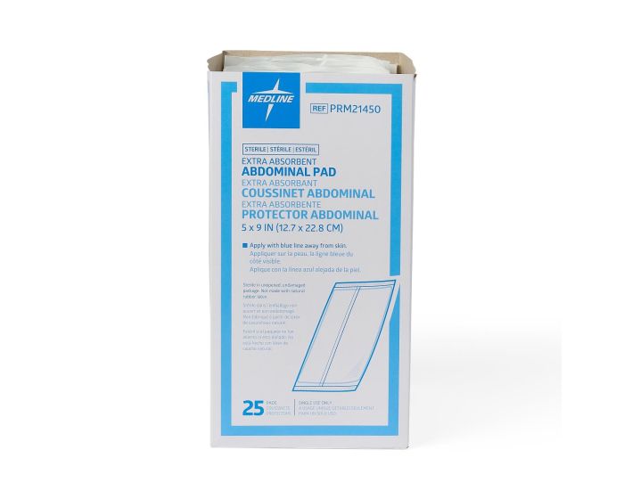 Medline Sterile Premium Abdominal Pad 5x9 25Ct