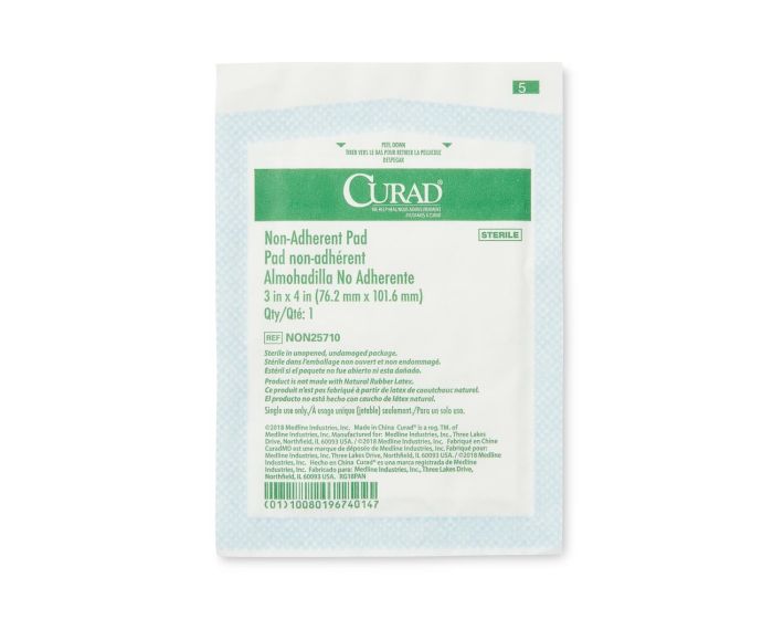 CURAD Sterile Nonadherent Pad 3x4 1200Ct