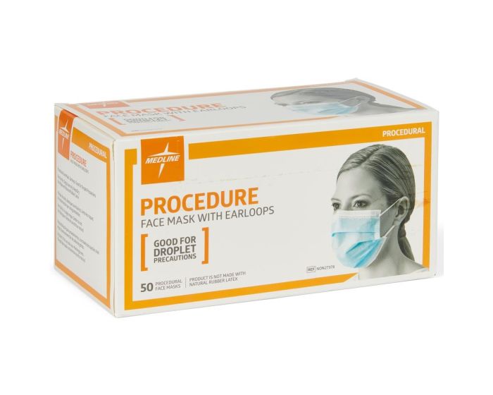 Medline ASTM Level 1 Blue 3-Ply Face Mask 300Ct