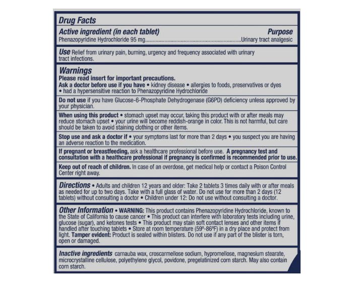 AZO Urinary Pain Relief Tablets 30Ct