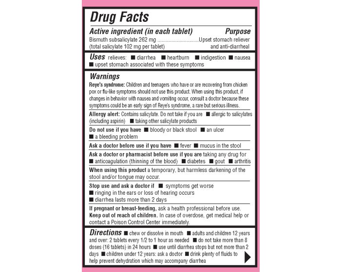Guardian Pink-Bismuth Upset Stomach Tablet 30Ct