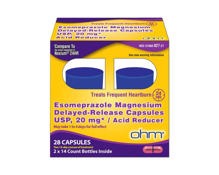 Esomeprazole Magnesium Capsules 20mg 28Ct