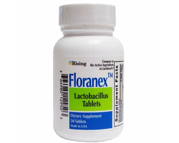 Rising Floranex Lactobacillus Probiotic Tablet 50Ct