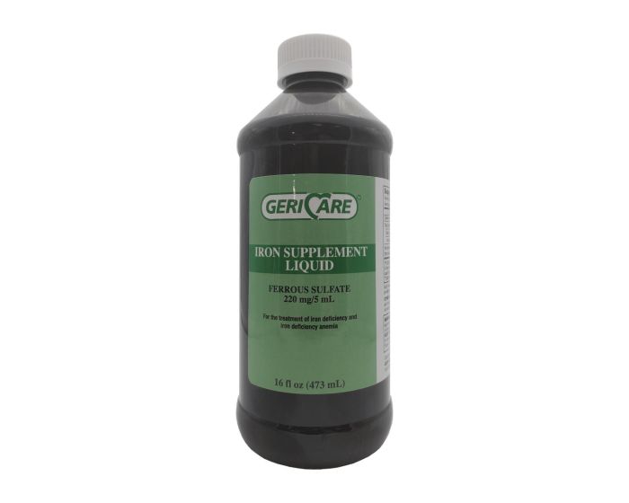 GeriCare Ferrous Sulfate, 220 mg/mL, Liquid 16 oz.Bottle, One