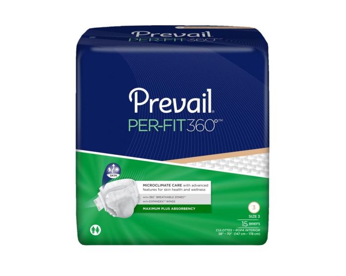 Prevail PerFit360 Incontinence Brief Max Plus XL 60Ct